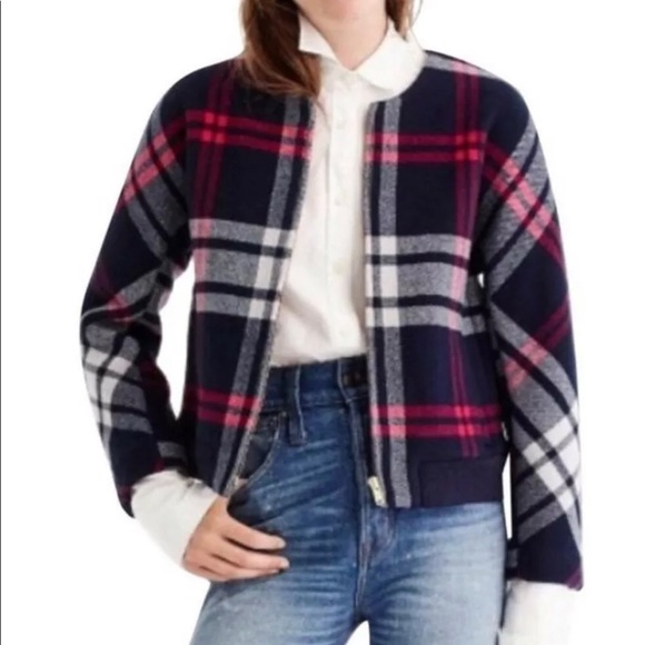 J. Crew | Jackets & Coats | J Crew Plaid Bomber Jacket | Poshmark